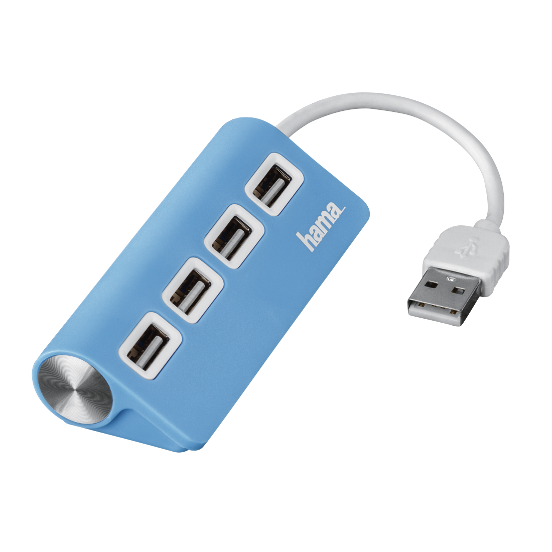 HAMA 12179USB 2.0 Hub 1:4, bus powered, blue – Tecnaura