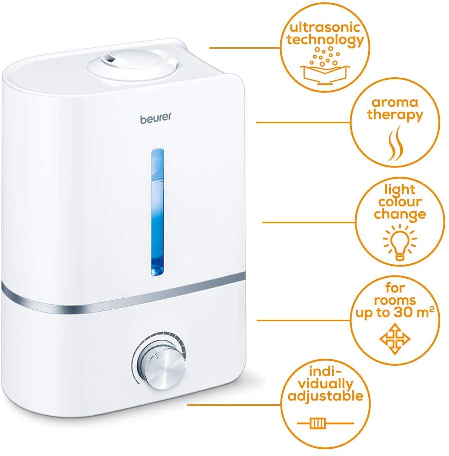 BEURER LB45 Air Humidifier with ultrasonic atomisation | with Aroma Fu ...